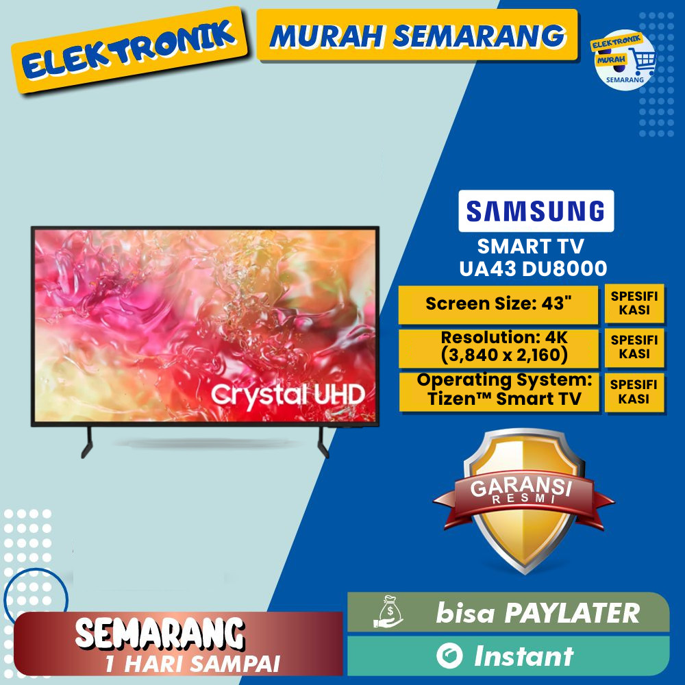 Jual Samsung 43" Crystal UHD 4K DU8000 Smart TV | Dynamic Crystal Color | AirSlim Design ...