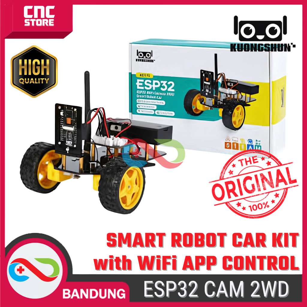 Jual ESP32 CAM 2WD Smart Robot Car Kit WiFi APP Control – Kuongshun | Shopee Indonesia