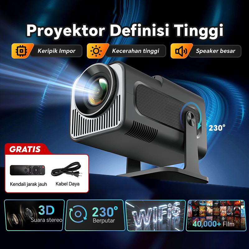 Jual HY320 Mini Proyector Android 11.0 4K UHD Dual Band 2.4g&5g 10000 ...