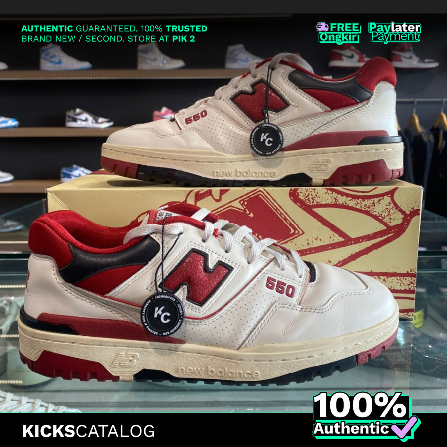 Jual New-Balance-550-Aime-Leon-Dore-White-Red-(OG-1371) - 100% ...