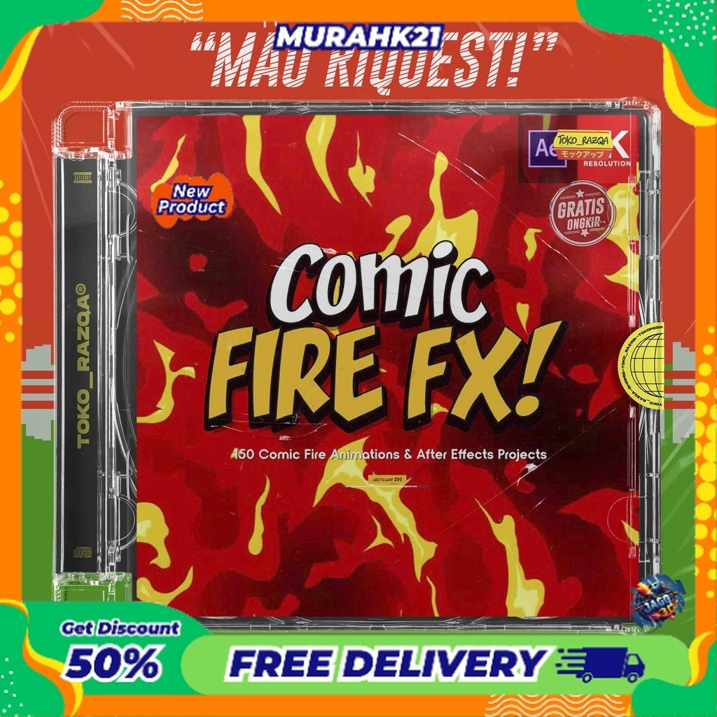Jual BusyBoxx - V06 Comic Fire FX 4K - Premiere Pro - Sony Vegas - Final Cut Pro AE/PR MOTION ...