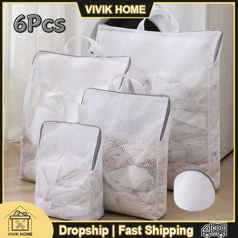 Jual 6PCS/SET Jaring Laundry Bag Jaring Baju Kotor Kantong Laundry Bag ...