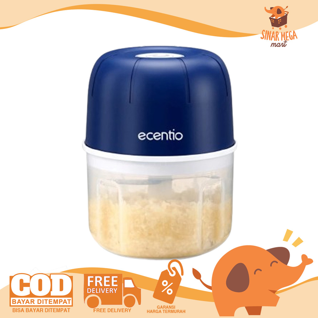 Jual ECENTIO Rechargeable Food Processor 250ml - Mini Chopper Elektrik ...
