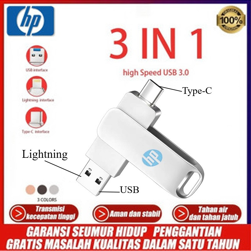 Jual IOS OTG 1TB Flash Drive 3 IN 1 Rotation Pen Drive for iPhone ...