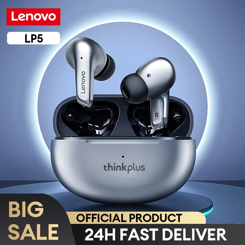 Jual Lenovo Thinkplus LP5 TWS Bluetooth Earphones 9D Stereo Wireless Earbuds IPX5 Waterproof ...