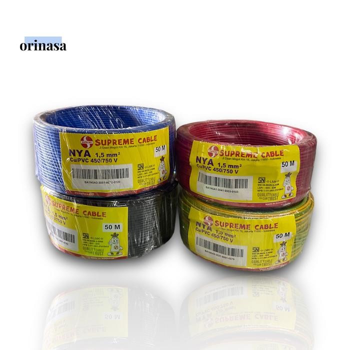 Jual Kabel Listrik NYA 1,5 mm 1.5 mm Supreme Eceran Meteran | Shopee ...