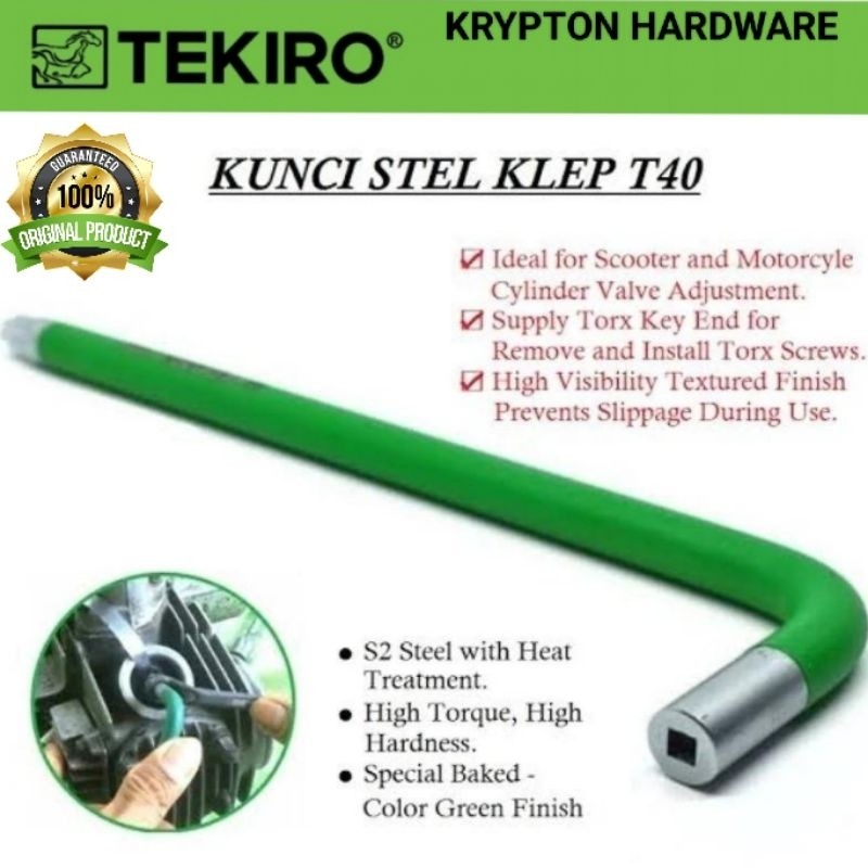 Jual tekiro kunci stelan klep motor + kunci L bintang T-40 (5mm) 100% originalKRYPTON STORE ...