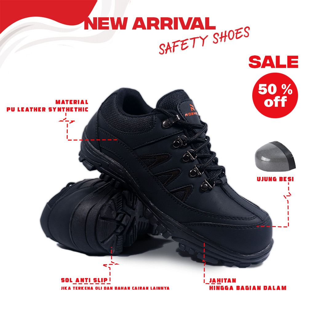 Jual Promo Sepatu Safety Pria - Safety Low Boots - Sepatu Kerja Safety ...