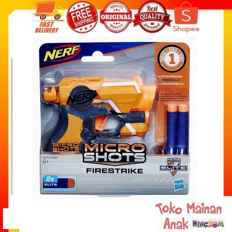 Jual Mainan pistol anak Nerf Microshots Firestrike N-Strike Elite Original Ready Stok | Shopee ...