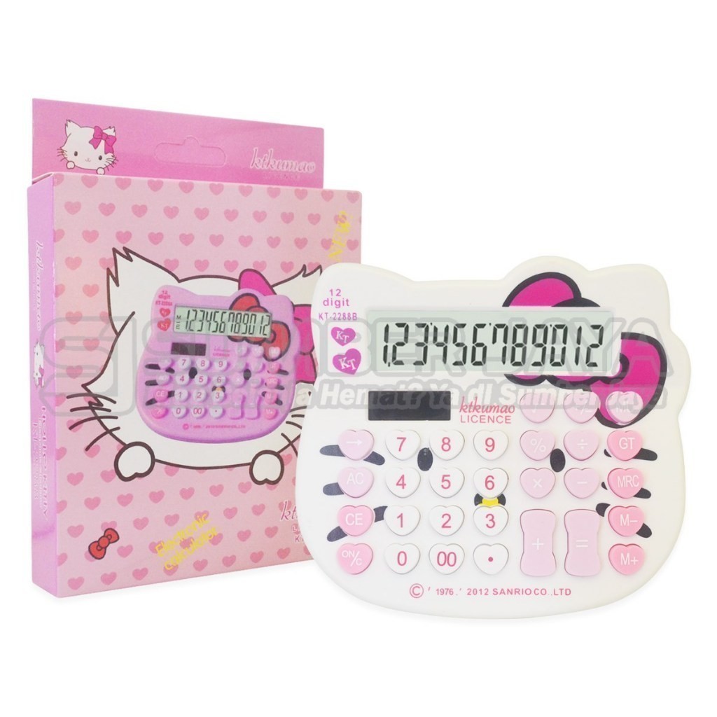 Jual Kalkulator Karakter 12 Digit Hello Kitty Kt 2288 Kt 518 12