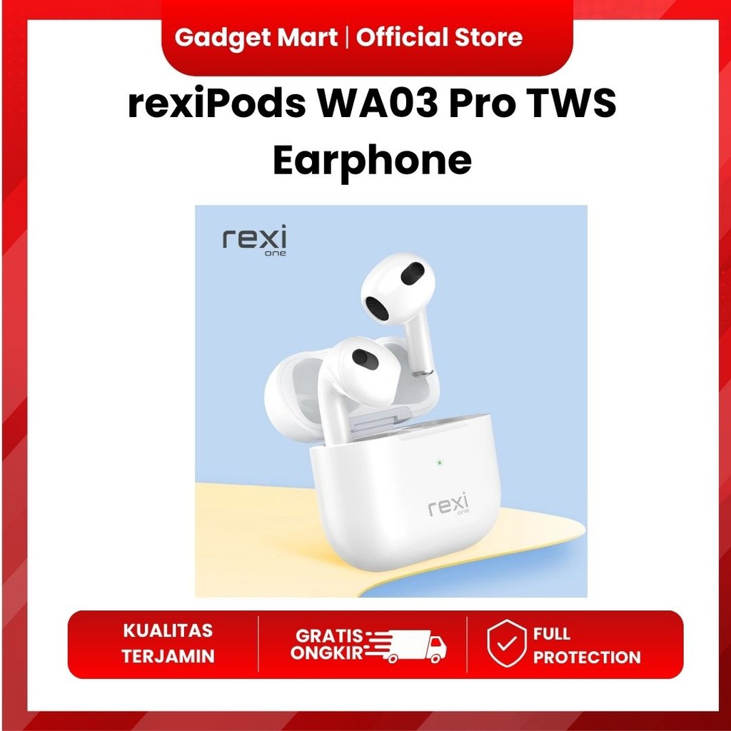 Jual rexiPods WA03 Pro TWS Earphone Double Deep Bass HD Stereo | Shopee ...