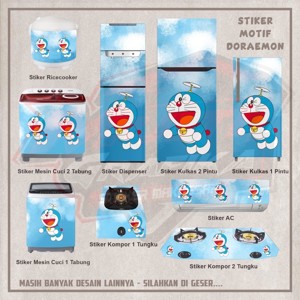 Jual Stiker kulkas kompor mesicuci 1 2 pintu tabung mata RiceCooker ...