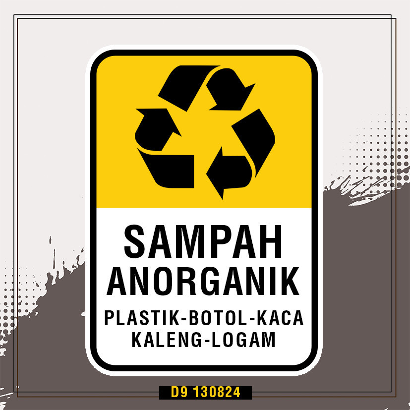 Jual Stiker Penanda Tempat Jenis Sampah Anorganik multi Sticker ...