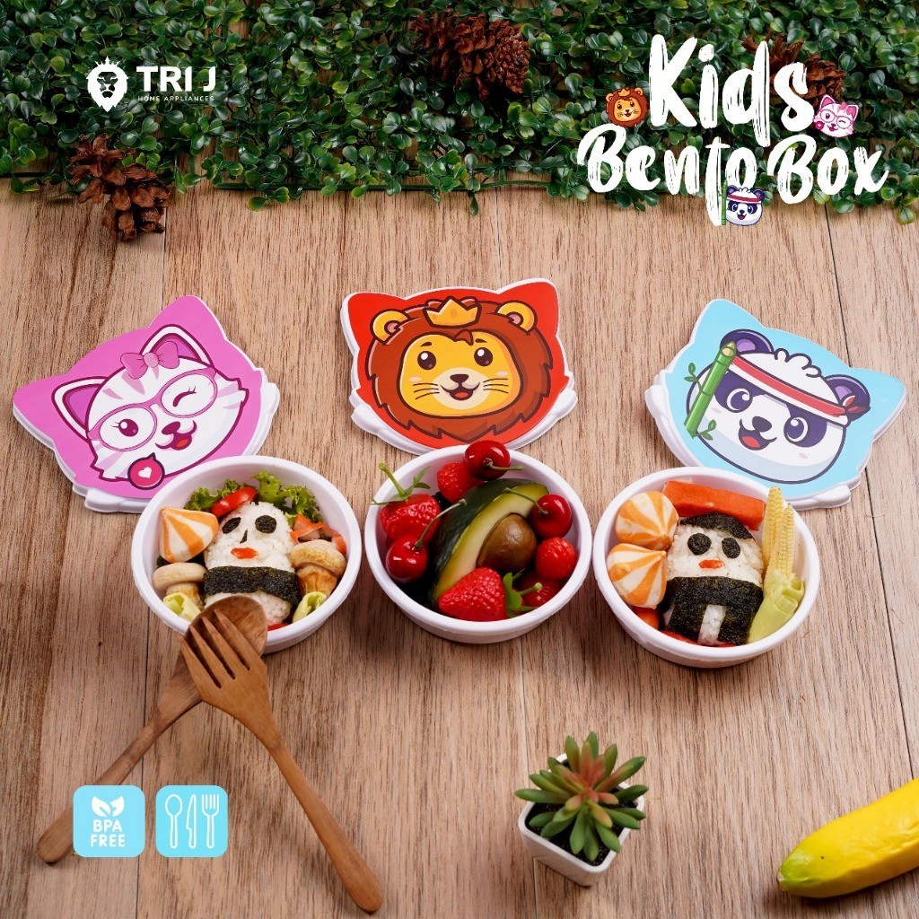 Jual TRI J Kids Bento Box - Kotak Bekal Anak Motif Lucu / Bento Box ...
