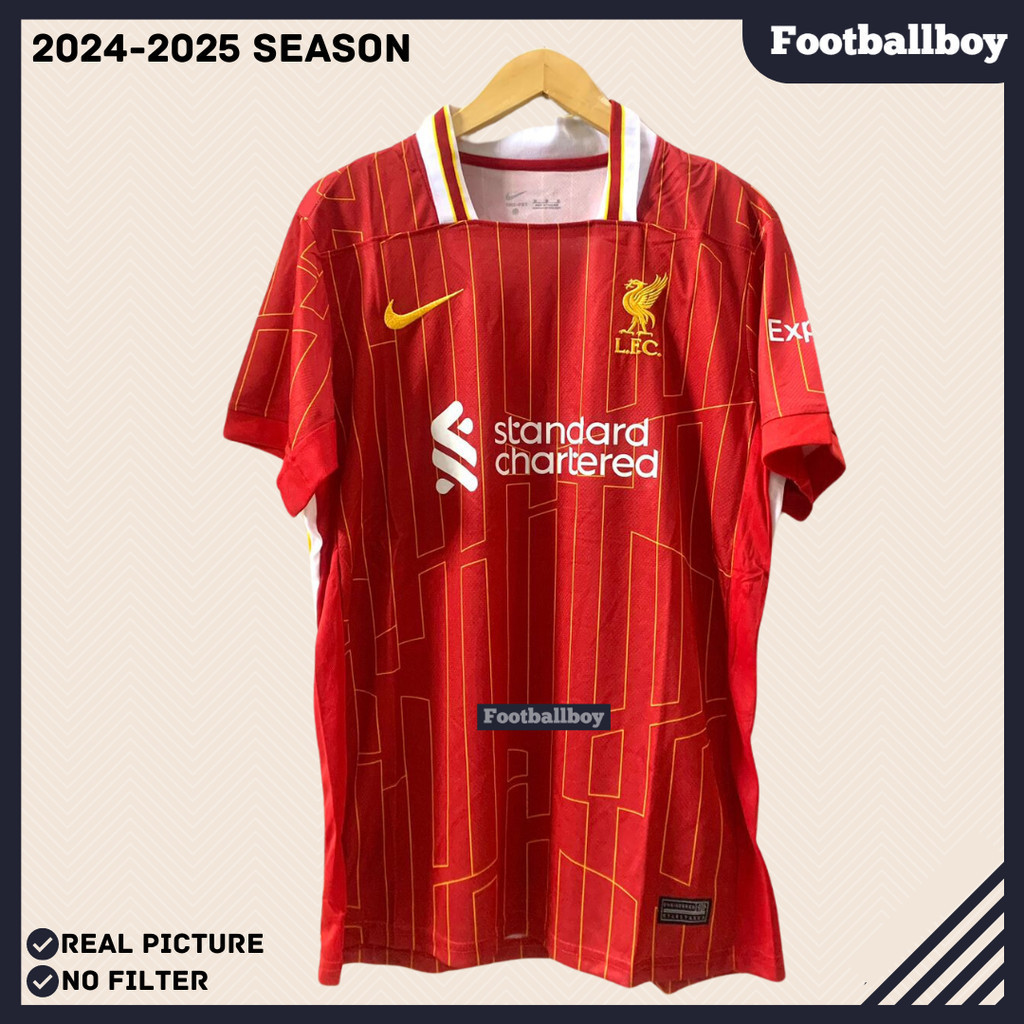 Jual JERSEY BAJU BOLA LIVERPOOL HOME 2024 2025 RED MERAH GRADE ORI ...