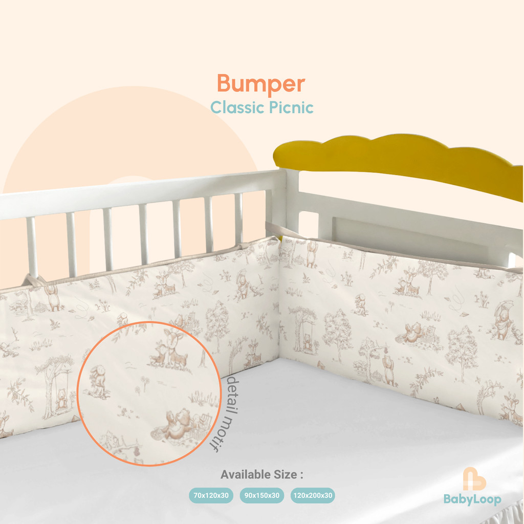 Jual Bumper Lepas Cover - Baby Bumper Bed Printed Cotton - Baby Loop | Shopee Indonesia