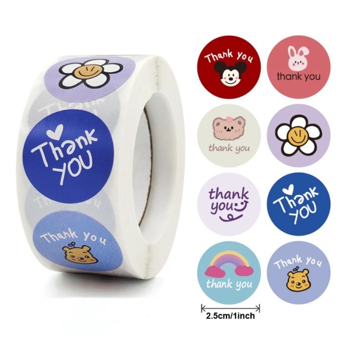 Jual Sticker Stiker Tempel Tempelan Thank You Terima Kasih Seal Label ...