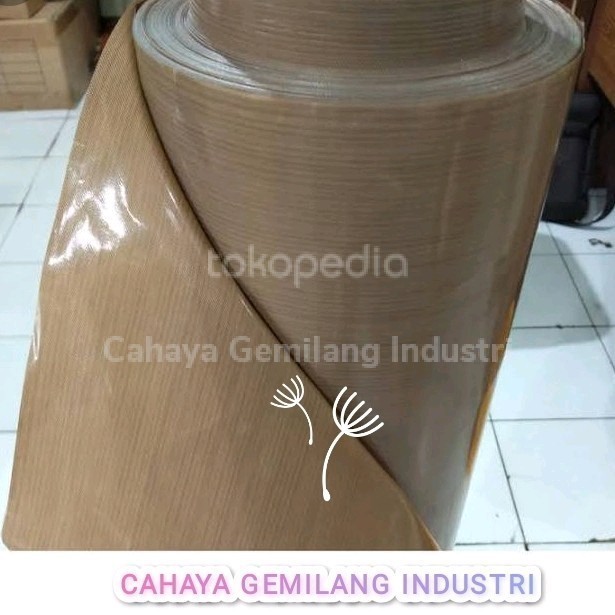 Jual kain teflon glass tahan panas/kain anti api 0.13mm x 100cm x 10m ...