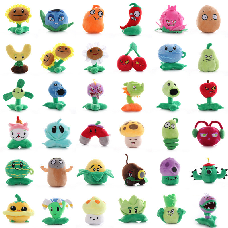 Jual 41 Styles Plants vs Zombies Plush Toys 13-20cm PVZ Plants ...