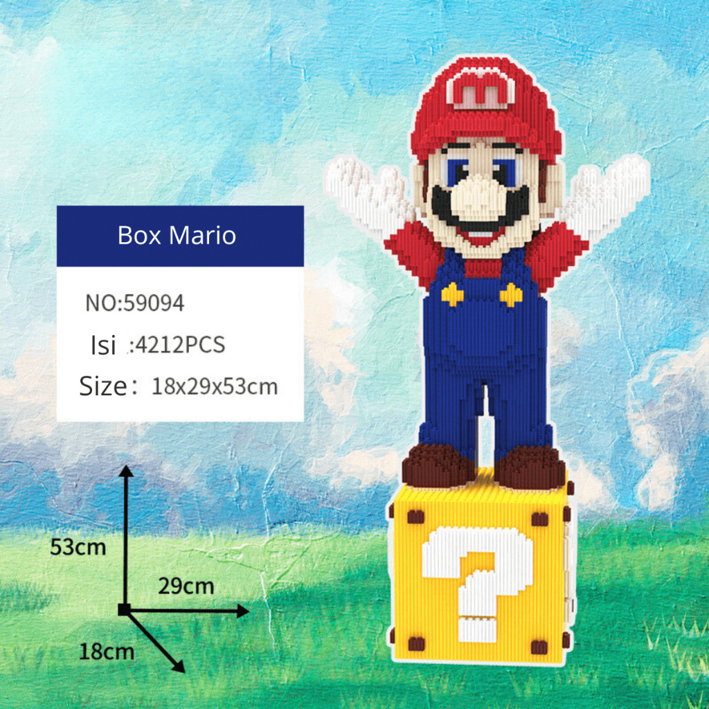 Jual Mainan Nano Block Super Mario Standing Box Big Bricks Edukasi ...
