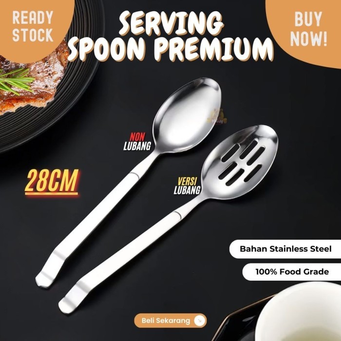 Jual sendok panjang stainless PREMIUM untuk buffet catering dan ...