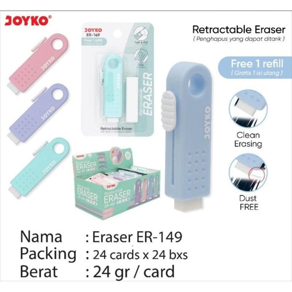 Jual Penghapus /Eraser ER-149 JOYKO (pcs) | Shopee Indonesia