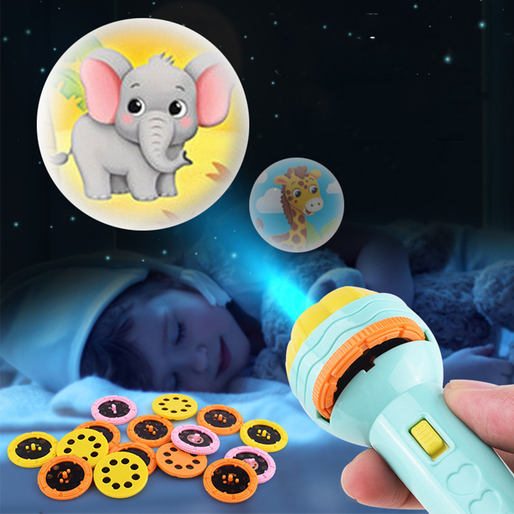 Jual Flashlight Projector Torch Lamp Toy Cute Cartoon Creativity Toy ...