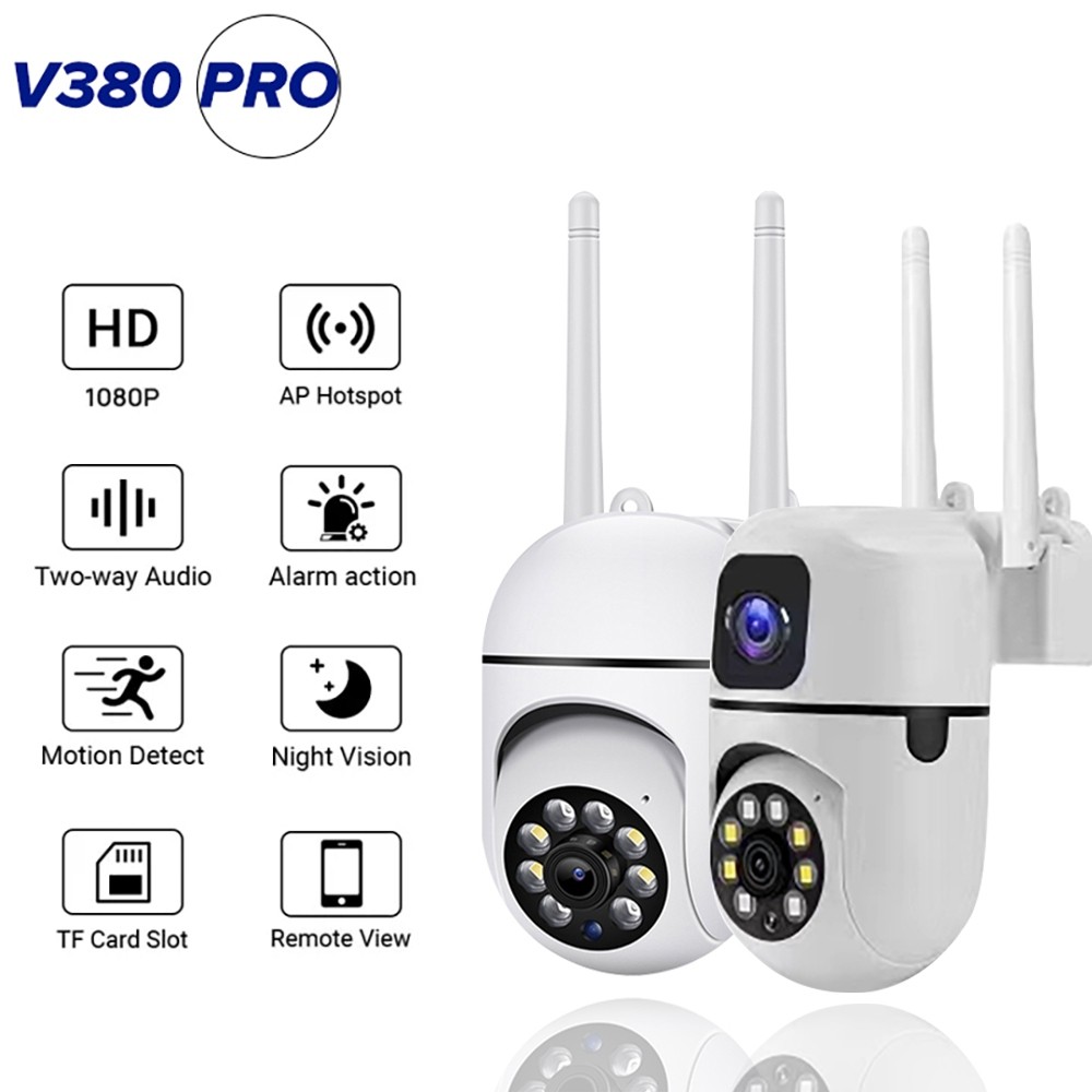 Jual CCTV Dual Lensa Outdoor Y33A V380 Pro IP Camera Security Cameras ...