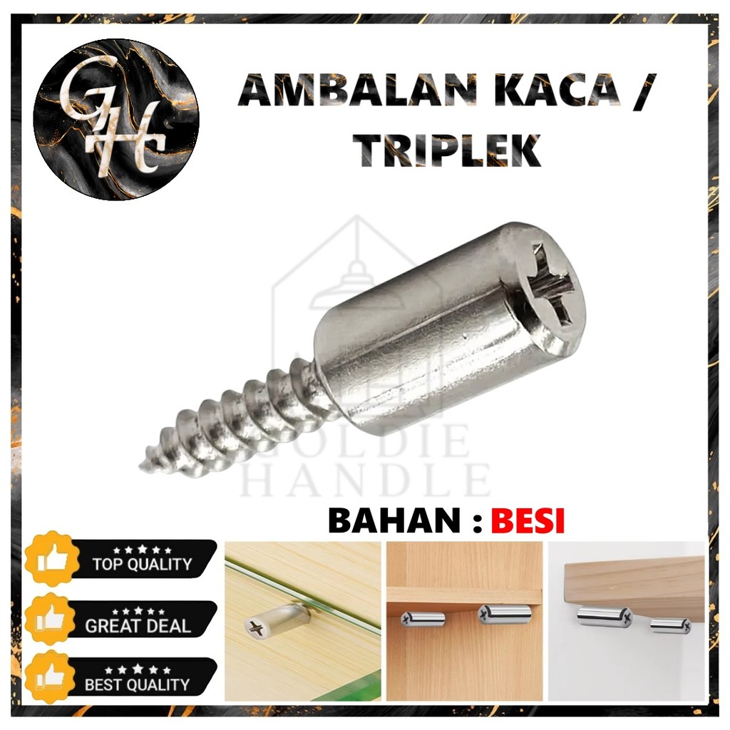 Jual Ambalan Kayu Kaca Triplek Bulat Besi Ambalan Kayu Bulat Penyangga ...