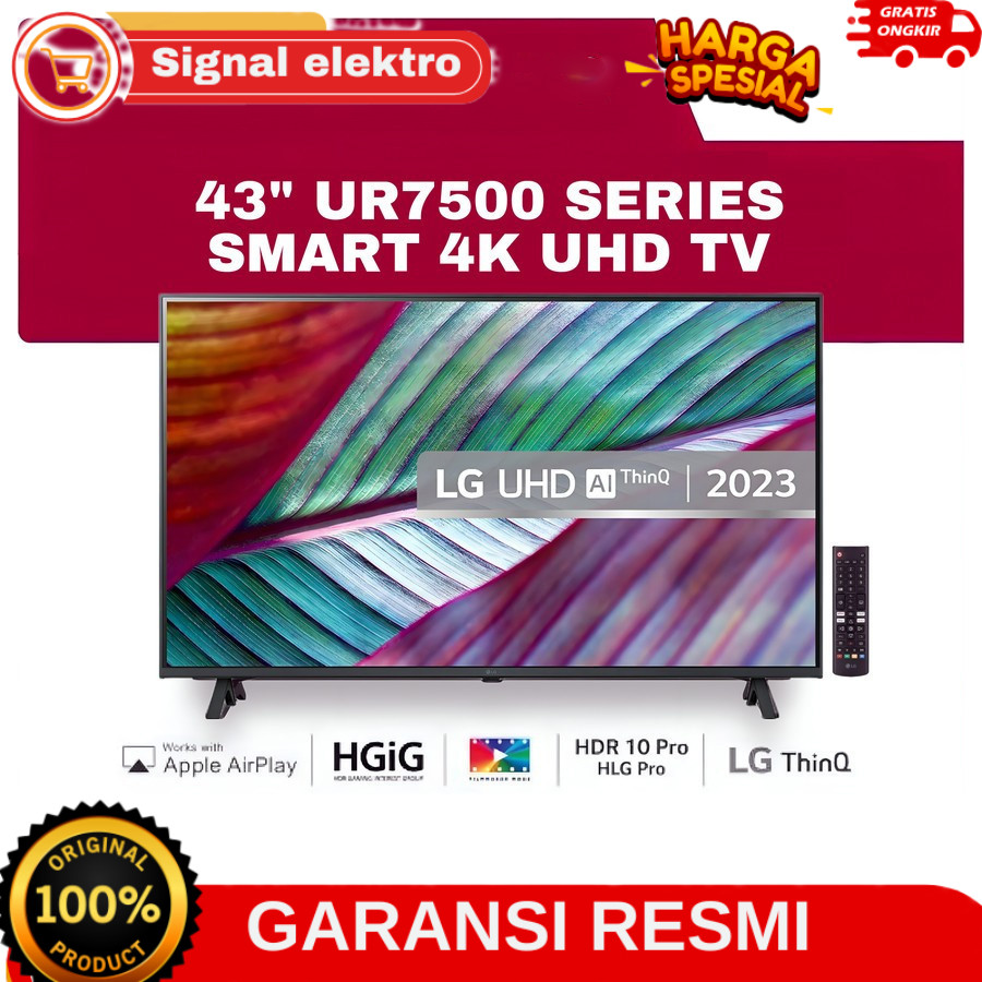 Jual TV LG 43UR7500 43 inch UR7500 DIGITAL SMART 4K UHD TV 43UR7500PSC ...