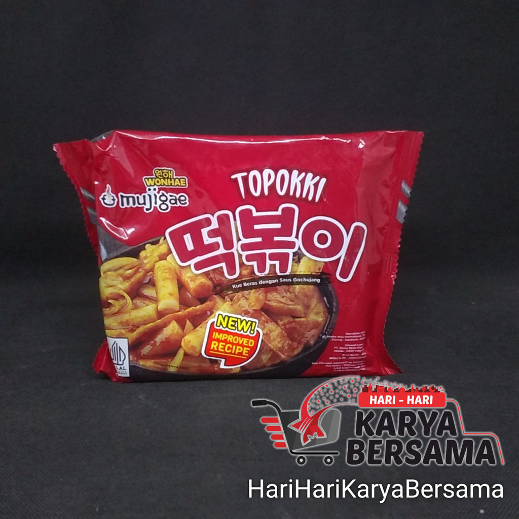 Jual MAKANAN INSTAN MUJIGAE TOPOKKI KUE BERAS SAUS GOCHUJANG 180GR ...