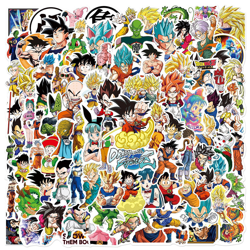 Jual 10/30/50/100pcs Dragon Ball Goku Stickers Krillin Piccolo Goten ...