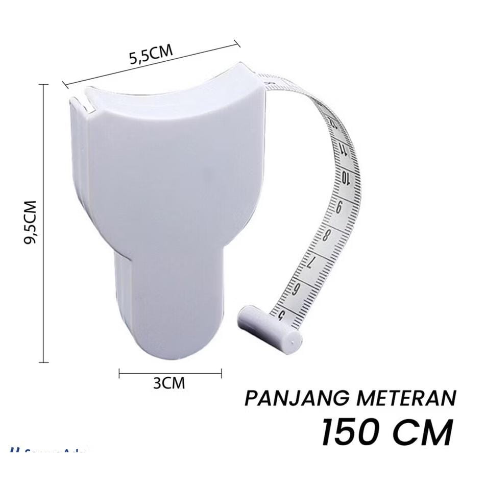 Jual Meteran Badan 150cm Meteran Gulung Serbaguna Meteran Kain Gulung ...