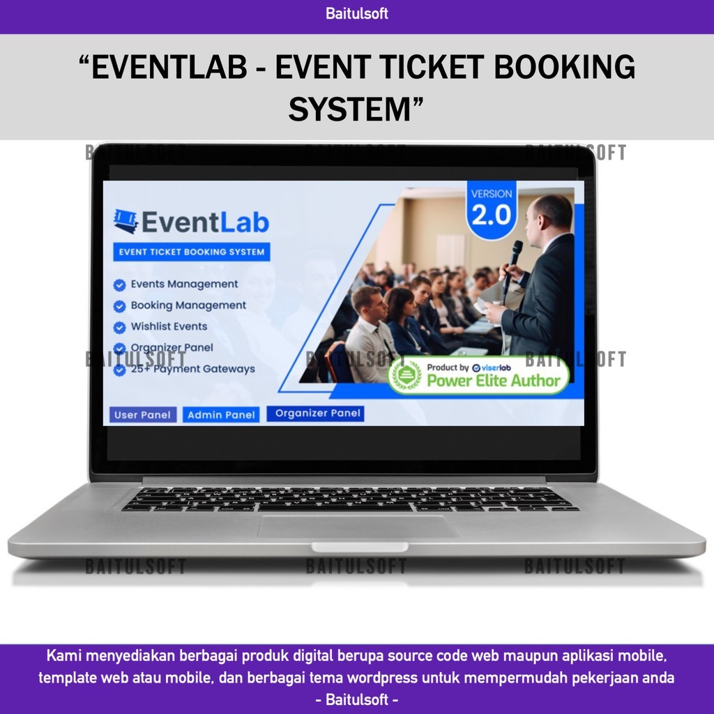 Jual SOURCE CODE APLIKASI WEB EVENTLAB - EVENT TICKET BOOKING SYSTEM D157 BAITULSOFT | Shopee ...