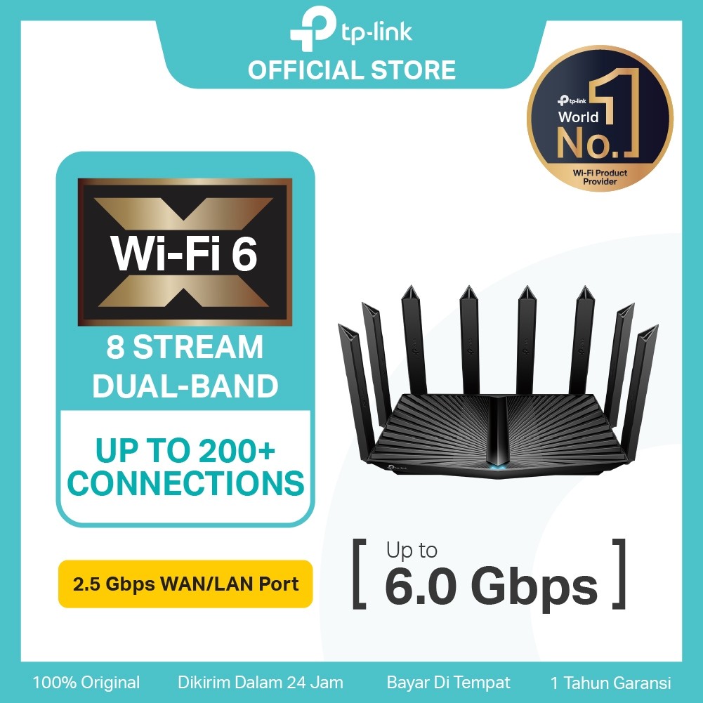 Jual RAME COMPUTER TP-Link Archer AX80 AX6000 WiFi 6 Router Wireless ...