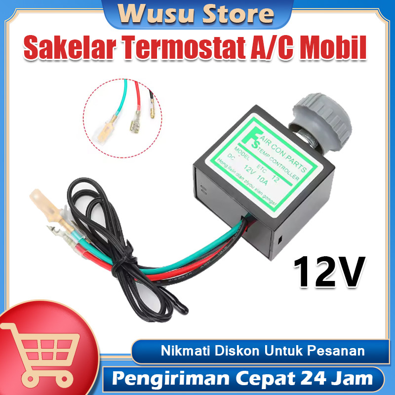 Jual Thermistor Thermostat Elektrik AC Mobil 12V Air Conditioner Electronic Thermostat Switch ...