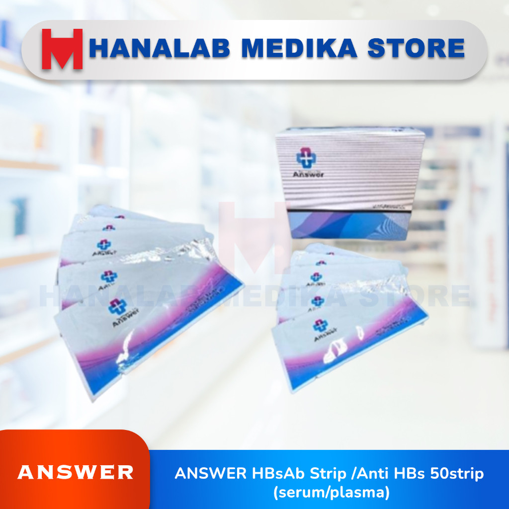 Jual ANSWER HBsAb Strip /Anti HBs 50strip (serum/plasma) | Shopee Indonesia