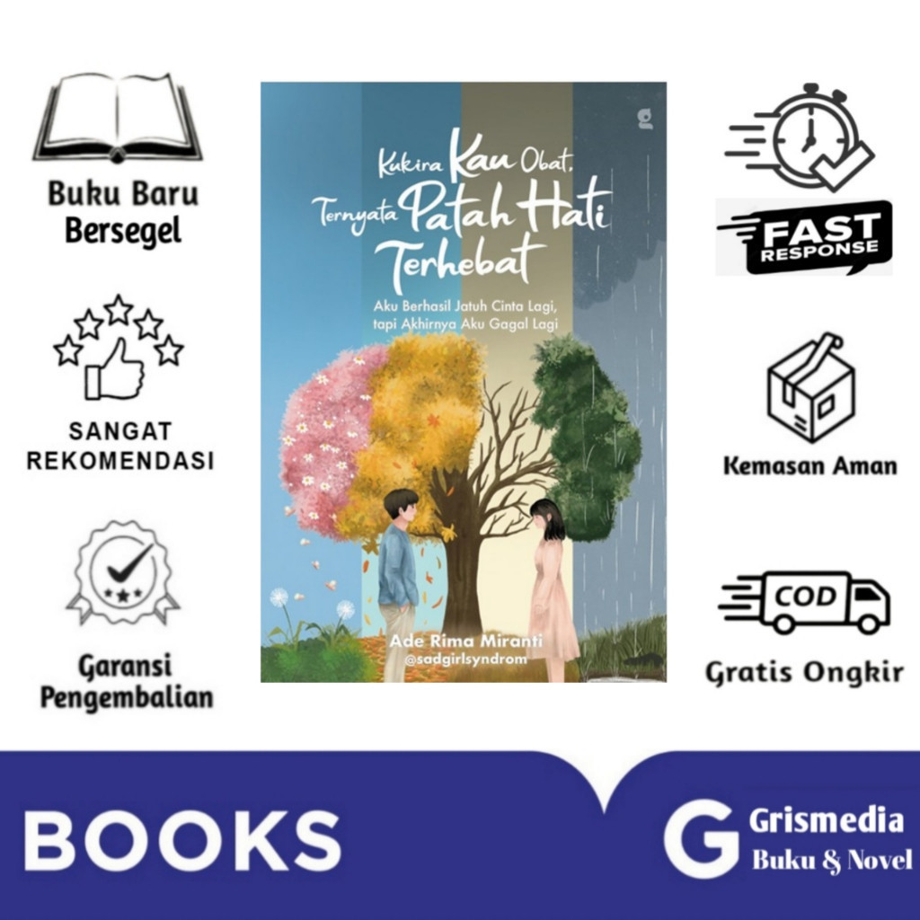 Jual Buku Novel Kukira Kau Obat, Ternyata Patah Hati Terhebat - Ade ...