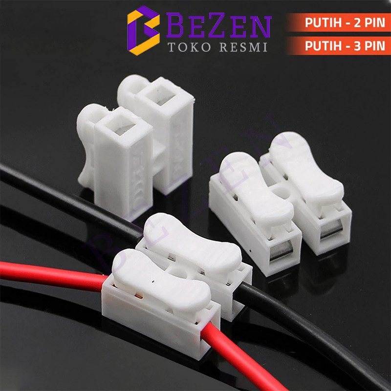 Jual 10pcs Quick Connect 2 Wire Connector /Spring Terminal Sambungan Kabel Listrik/Terminal ...