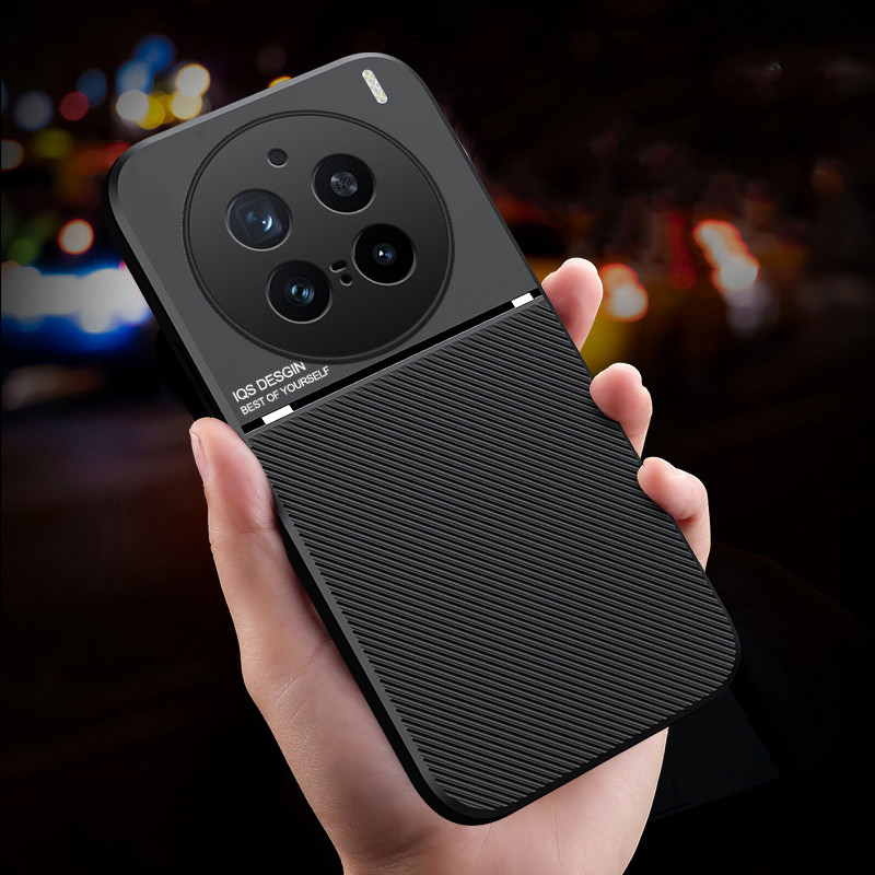 Jual For Vivo X200 Pro Case Rough Cross Patterned Magnetic Soft ...