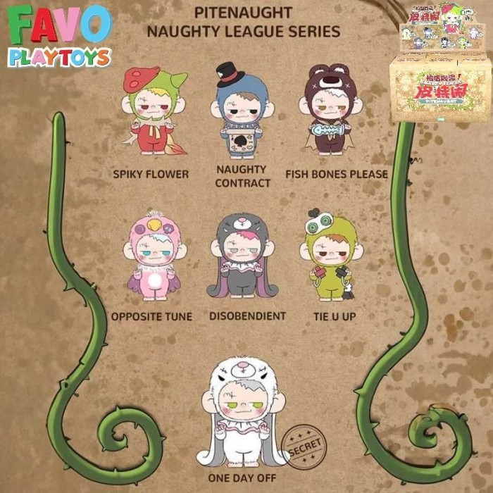 Jual RONGCREATOR x PiteNaught Naughty League Series - FULL SET 6 PCS SJD Plush Blind Box ...