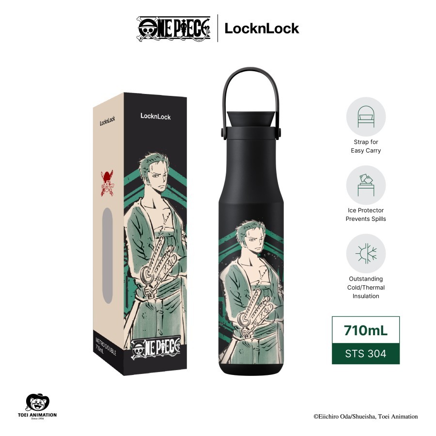 Jual One Piece x LocknLock Metro Double Tumbler Botol Minum Stainless - Zoro | Shopee Indonesia