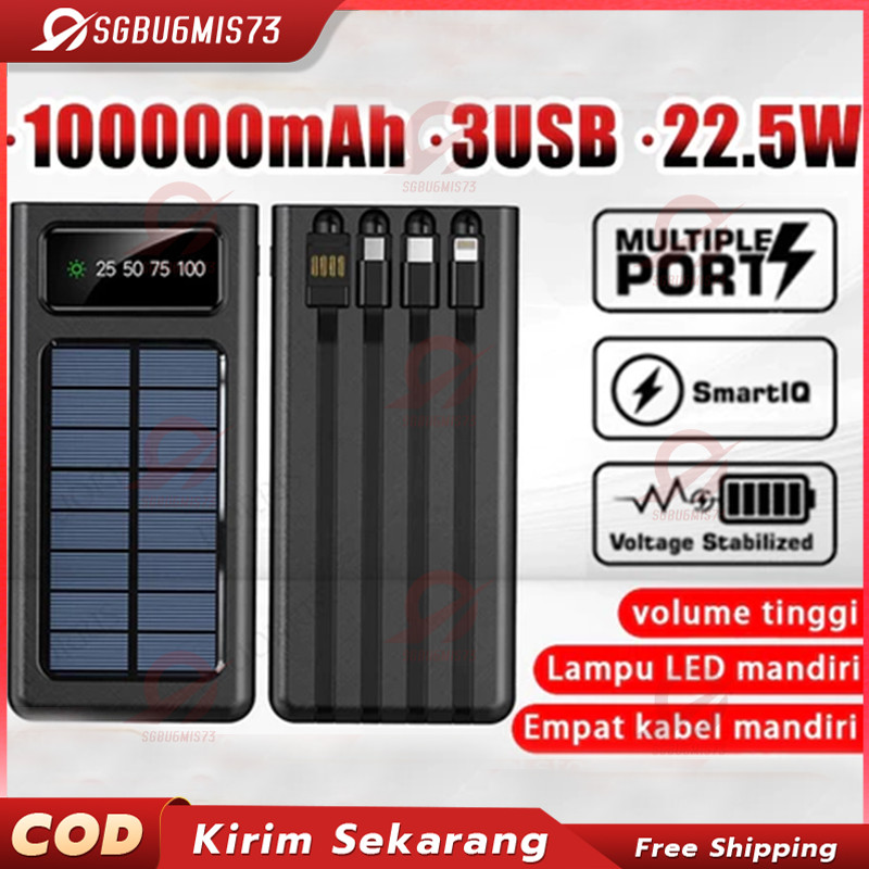 Jual Power Bank Solar 50000mAH Powerbank Fast Charging Power bank ...