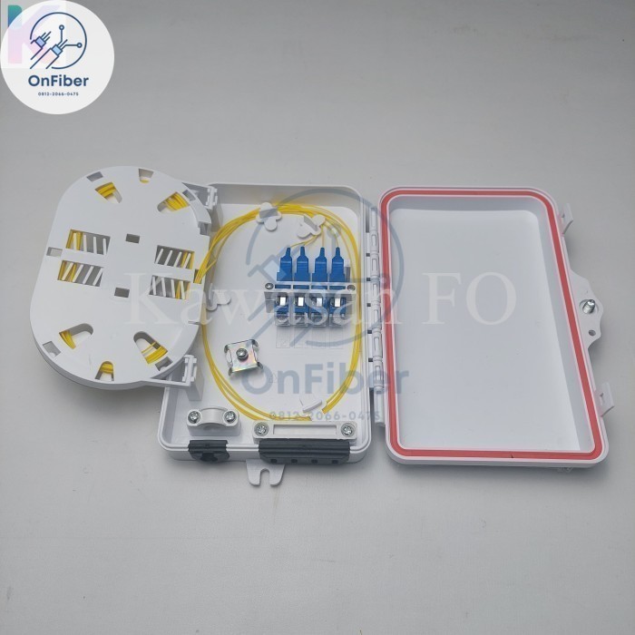 Jual Odp 4 Core Lengkap Adapter & Pigtail SC UPC / Roset 4 Core Lengkap ...
