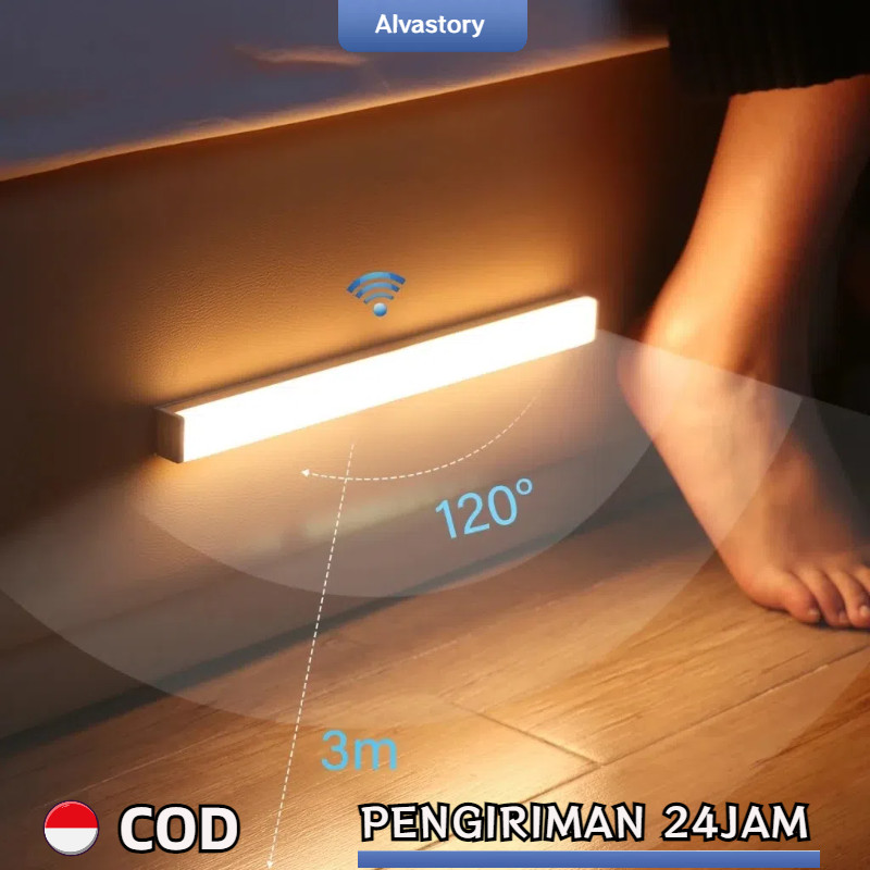 Jual Lampu Sensor Gerak Magnetic Motion Sensor Lampu Stick Panjang LED ...