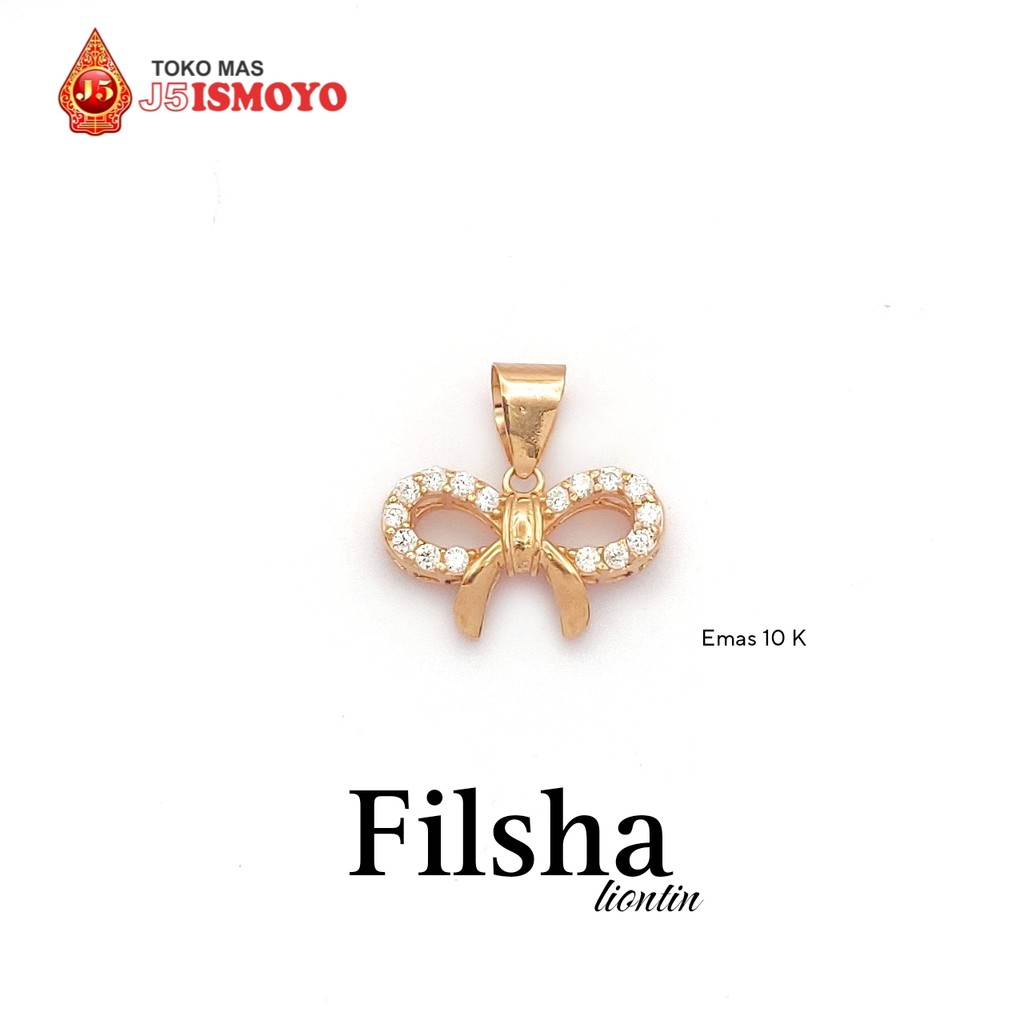 Jual Liontin Emas Mas Asli Model Pita Filsha J5 Ismoyo | Shopee Indonesia