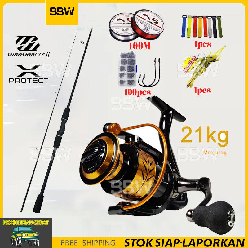 Jual Pancing Set Murah/Murah Kuat Power Pancing 1.65M/1.8M/2.1M/2.4M Joran Pancing Murah Reel ...