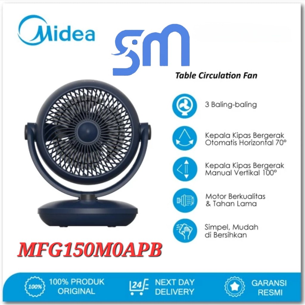Jual Kipas Sirkulasi Midea MFG150M0APB Circulation Fan 6 inch | Shopee ...