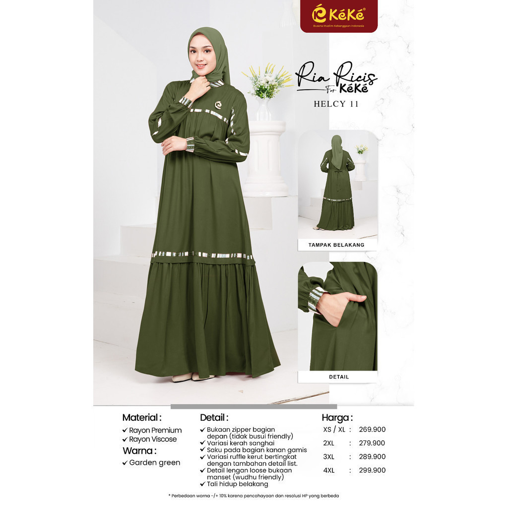 Jual Gamis Dewasa Polos Bahan Rayon Gdk Dl Ricis Helcy 11 Dress Muslim ...