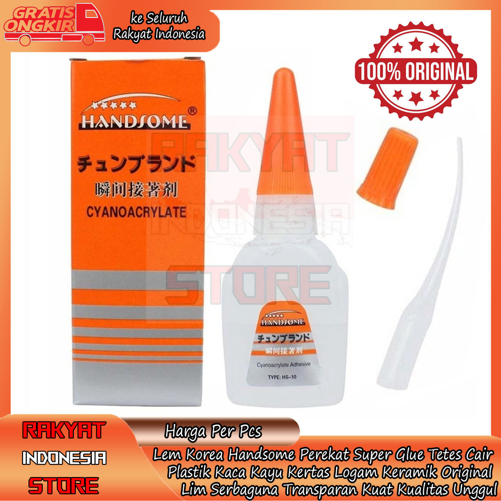Jual Super Glue Handsome Hensom Perekat Rekat Lem Lim Elem Transparan Transparant Bening Plastik ...